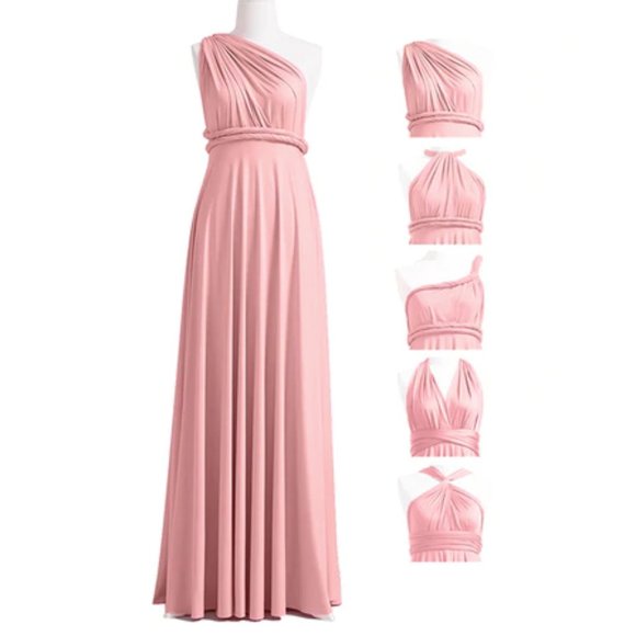 Infinity Raine | Dresses | Infinity Dress Maxi Long Dusty Rose Pink One ...